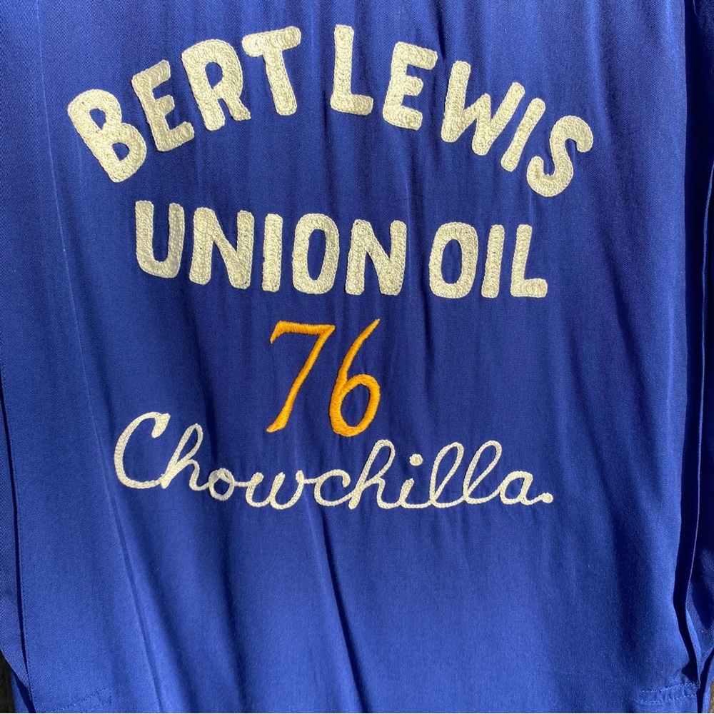 1950s Vintage Bowling Ca Burt Lewis Union 76 Oil Chow… - Gem